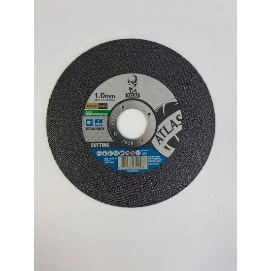Atlas Gold Cutting Disc 125 x 1.0 x 22.23mm
